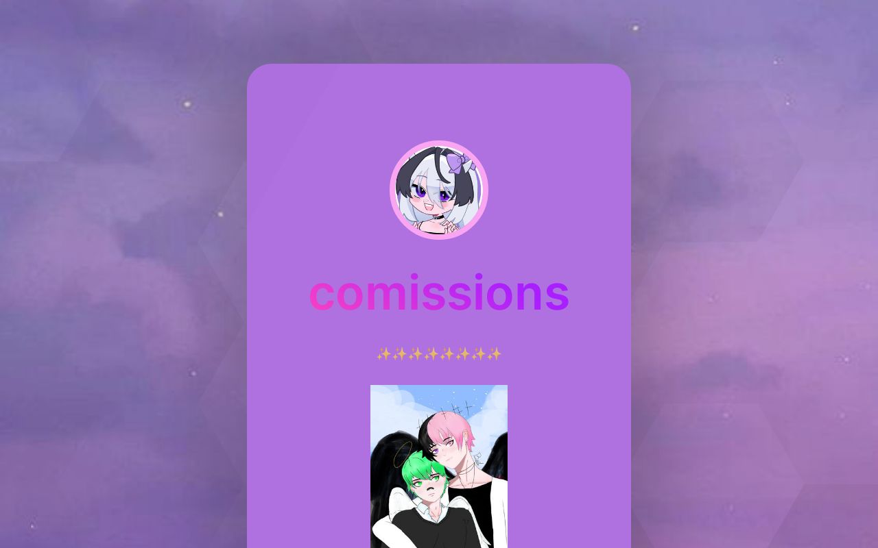 carrd comissions catalogo